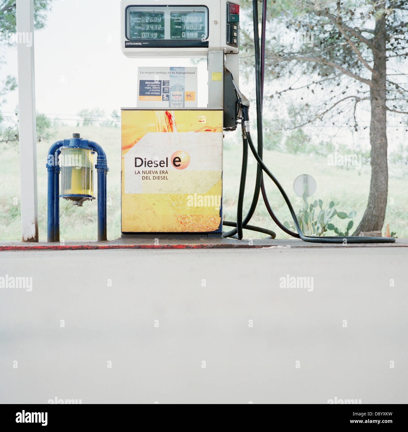 Petrol pump, Spain Stock Photo - Alamy
