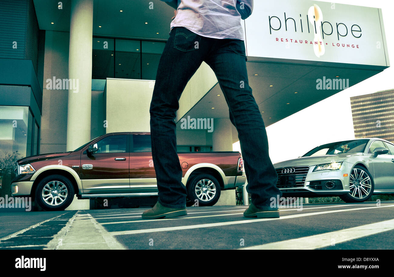 Valet parking at Philippe Restaurant Houston Texas USA Stock Photo - Alamy