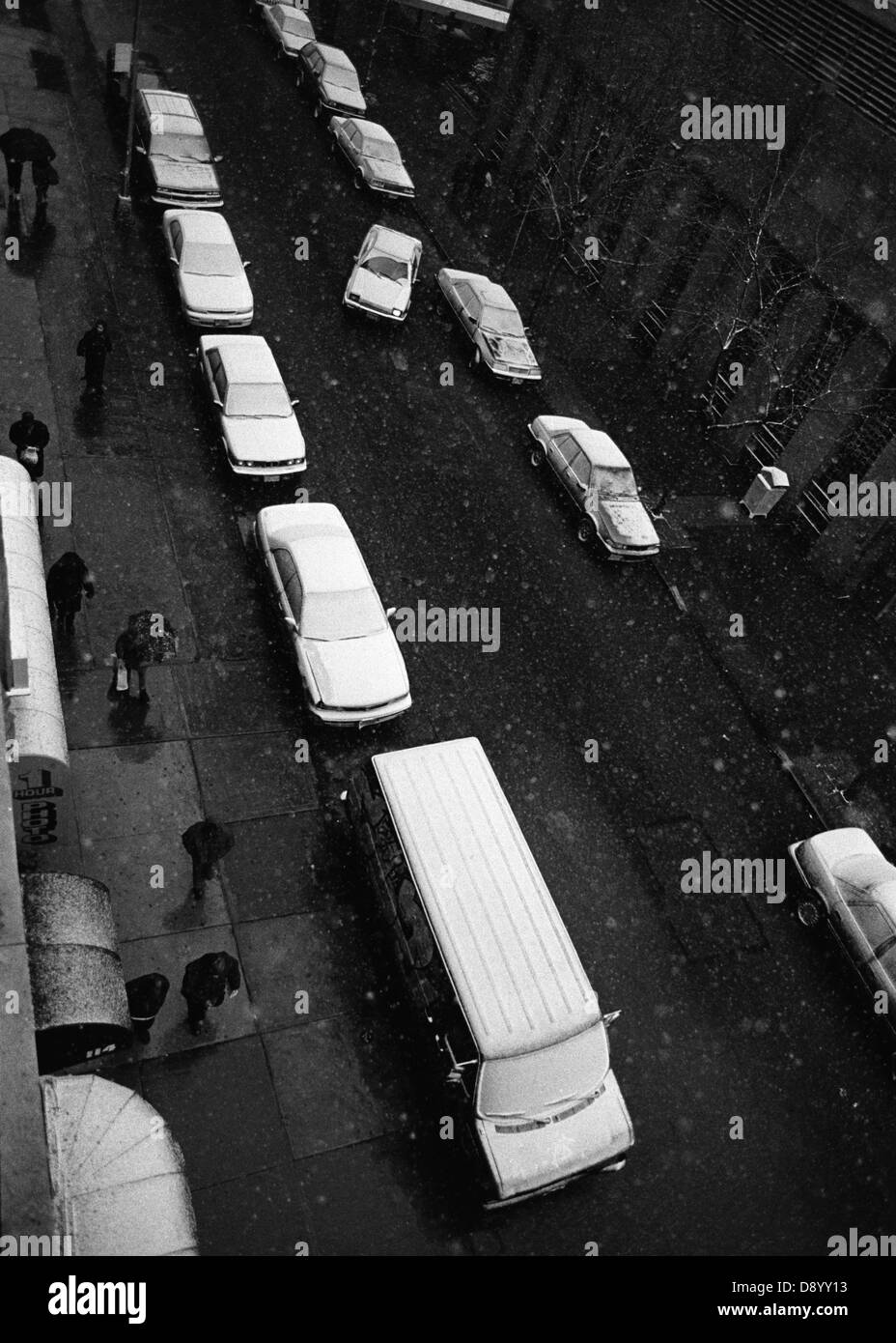 High angle view cars Black and White Stock Photos & Images - Alamy