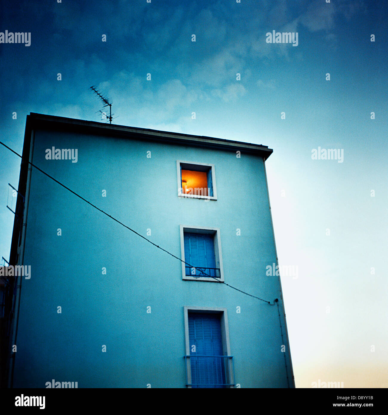 A blue house Stock Photo - Alamy