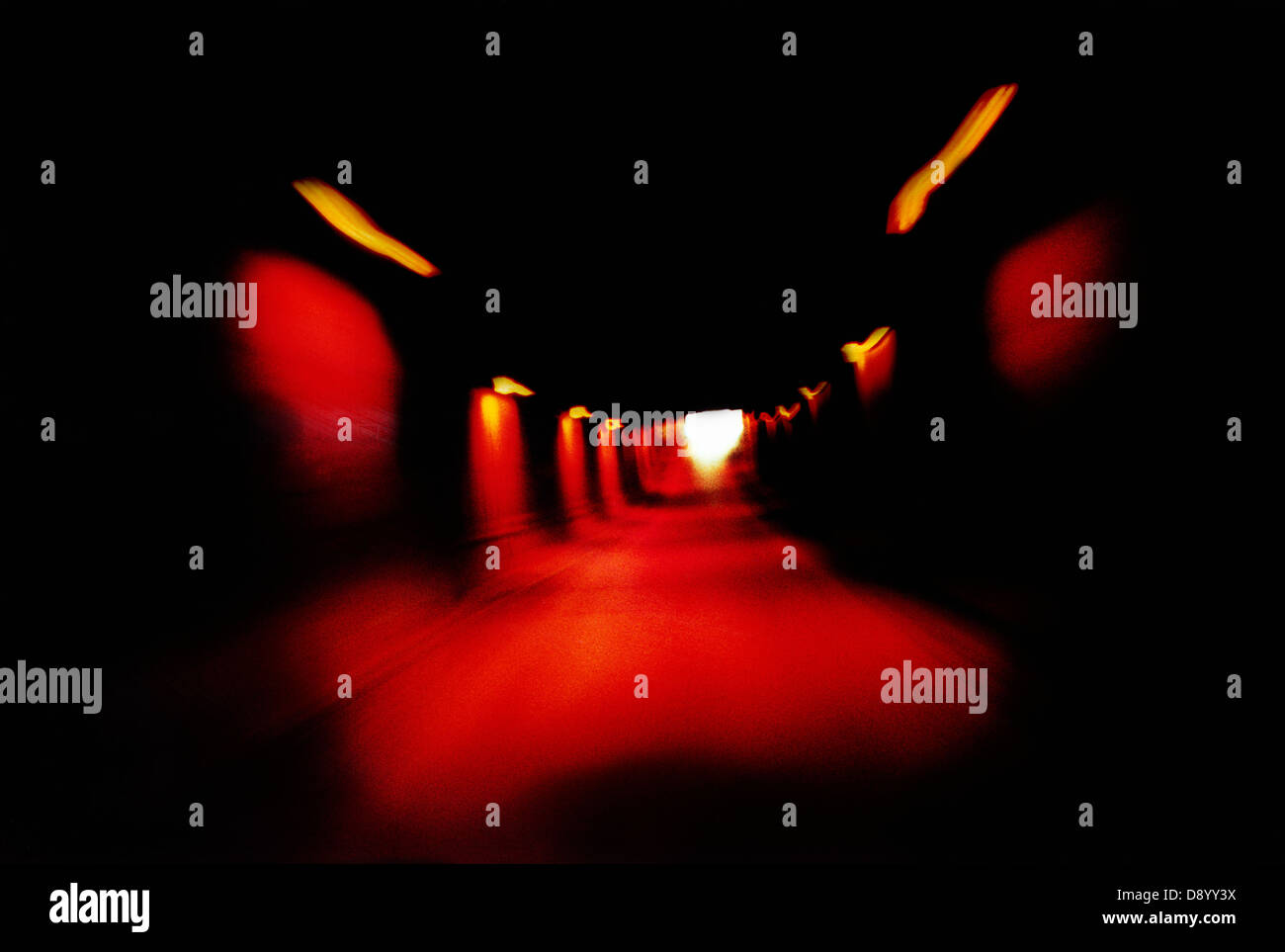 Abstract red tunnel hi-res stock photography and images - Alamy