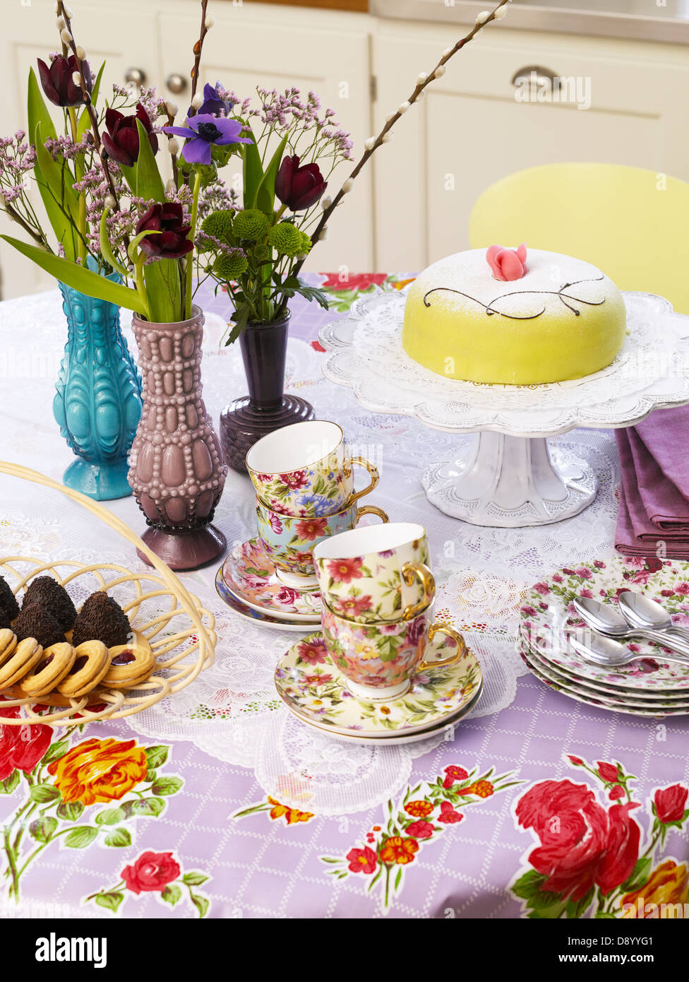 A cake on set table Stock Photo - Alamy
