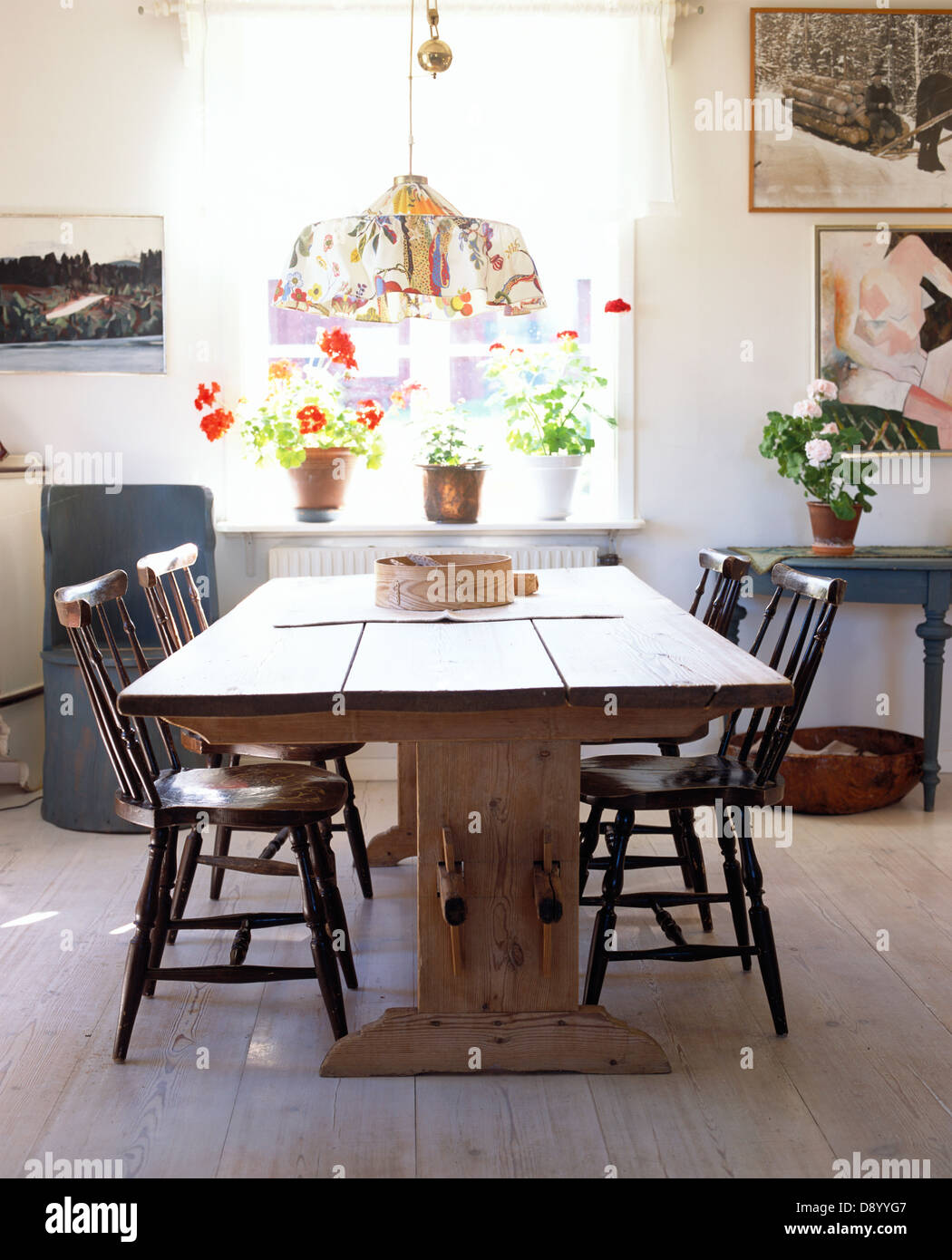 A kitchen table, Sweden Stock Photo - Alamy
