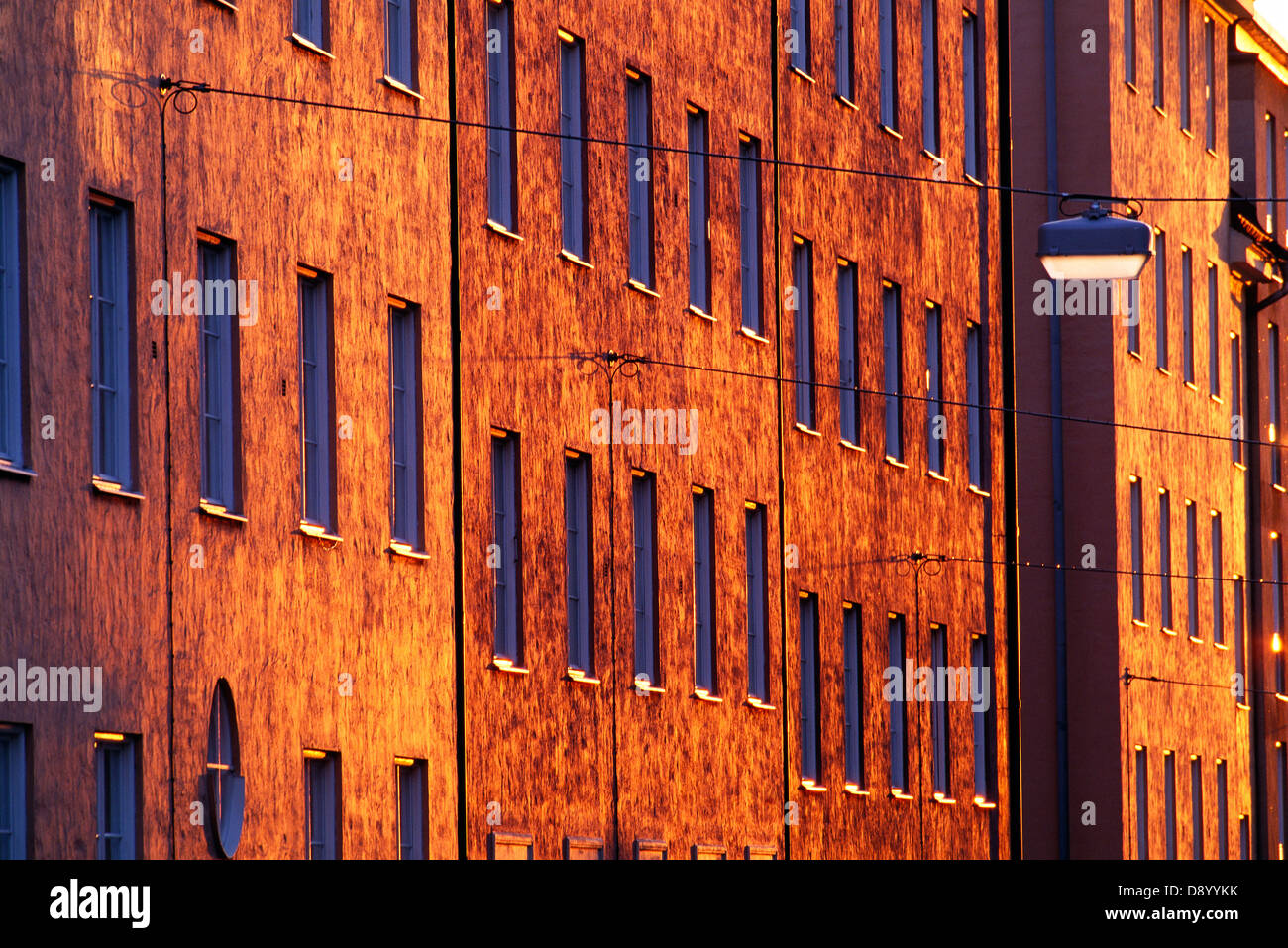 Sunlit house facades in Stockholm Stock Photo - Alamy