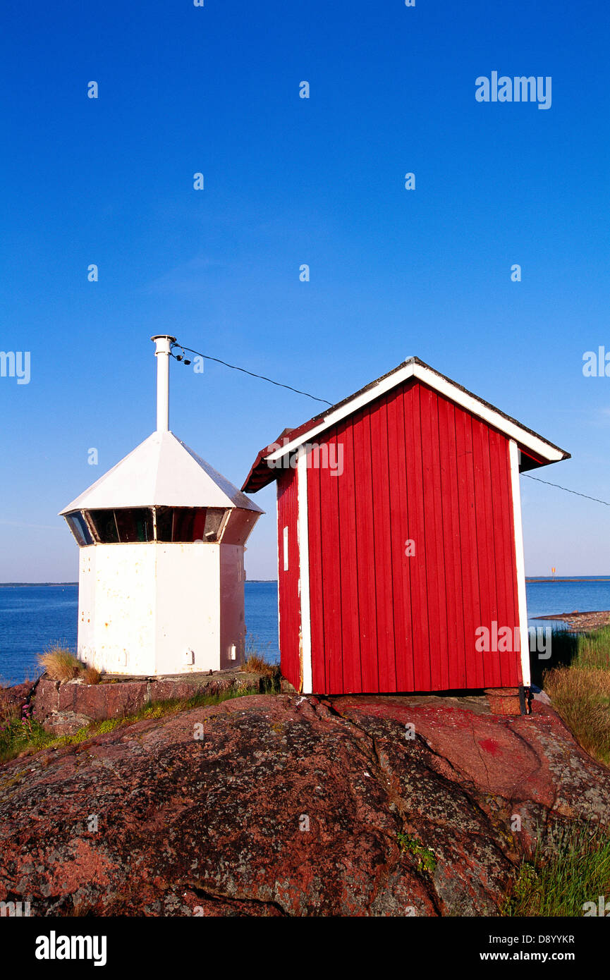 Lighthouse in the archipelago Stock Photo - Alamy