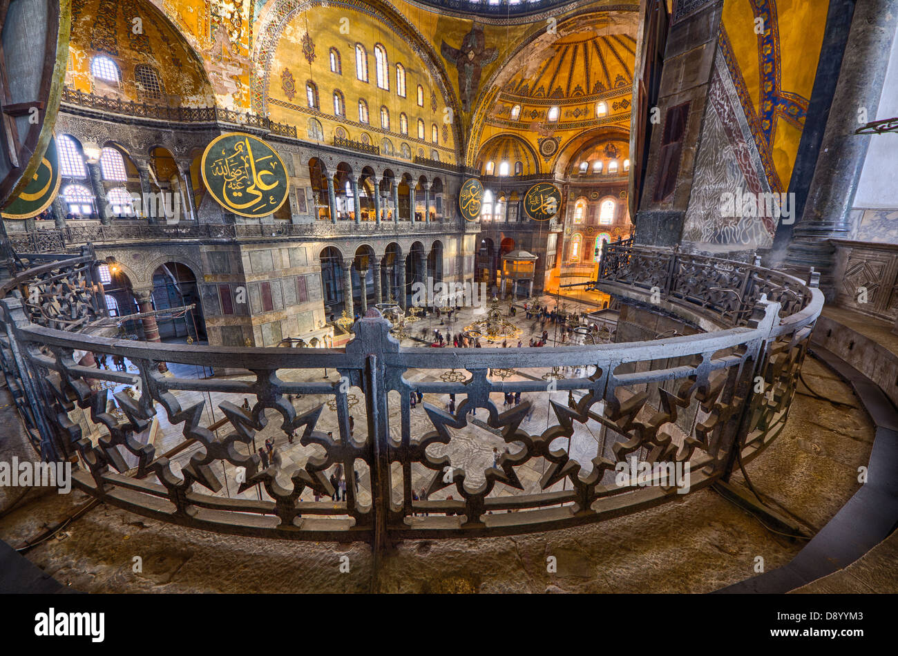 ISTANBUL - DECEMBER 2012: interiors of the Aya Sofia Mosque on December 07, 2012. The Aya Sofia ...