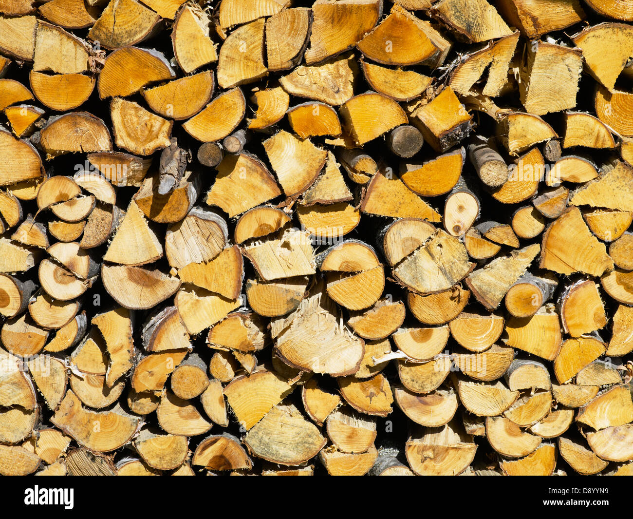 Stack of firewood logs, Sweden Stock Photo - Alamy
