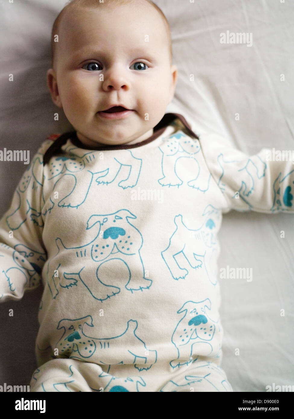 A baby in a bed, Sweden Stock Photo - Alamy