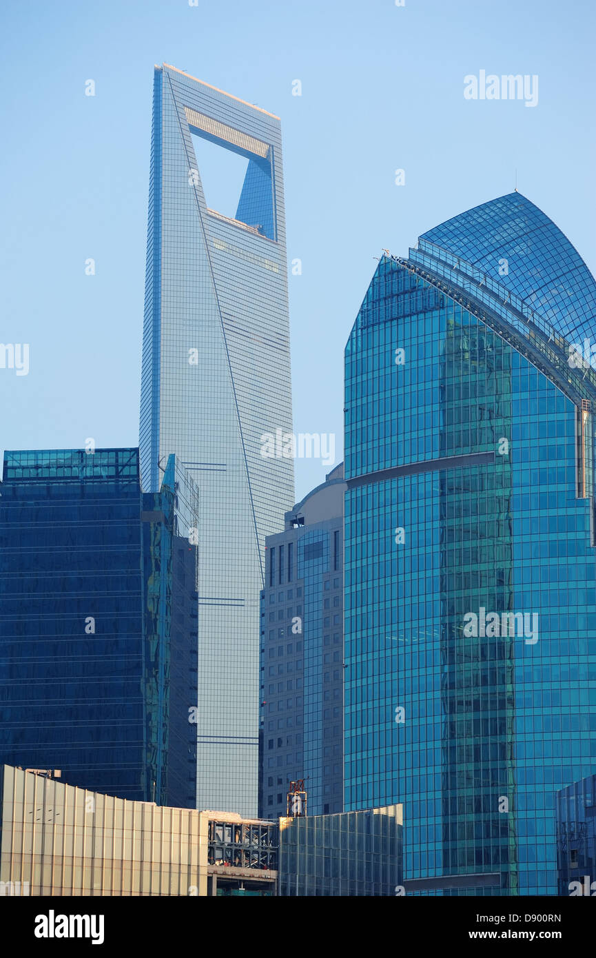 Shanghai urban architecture closeup Stock Photo - Alamy