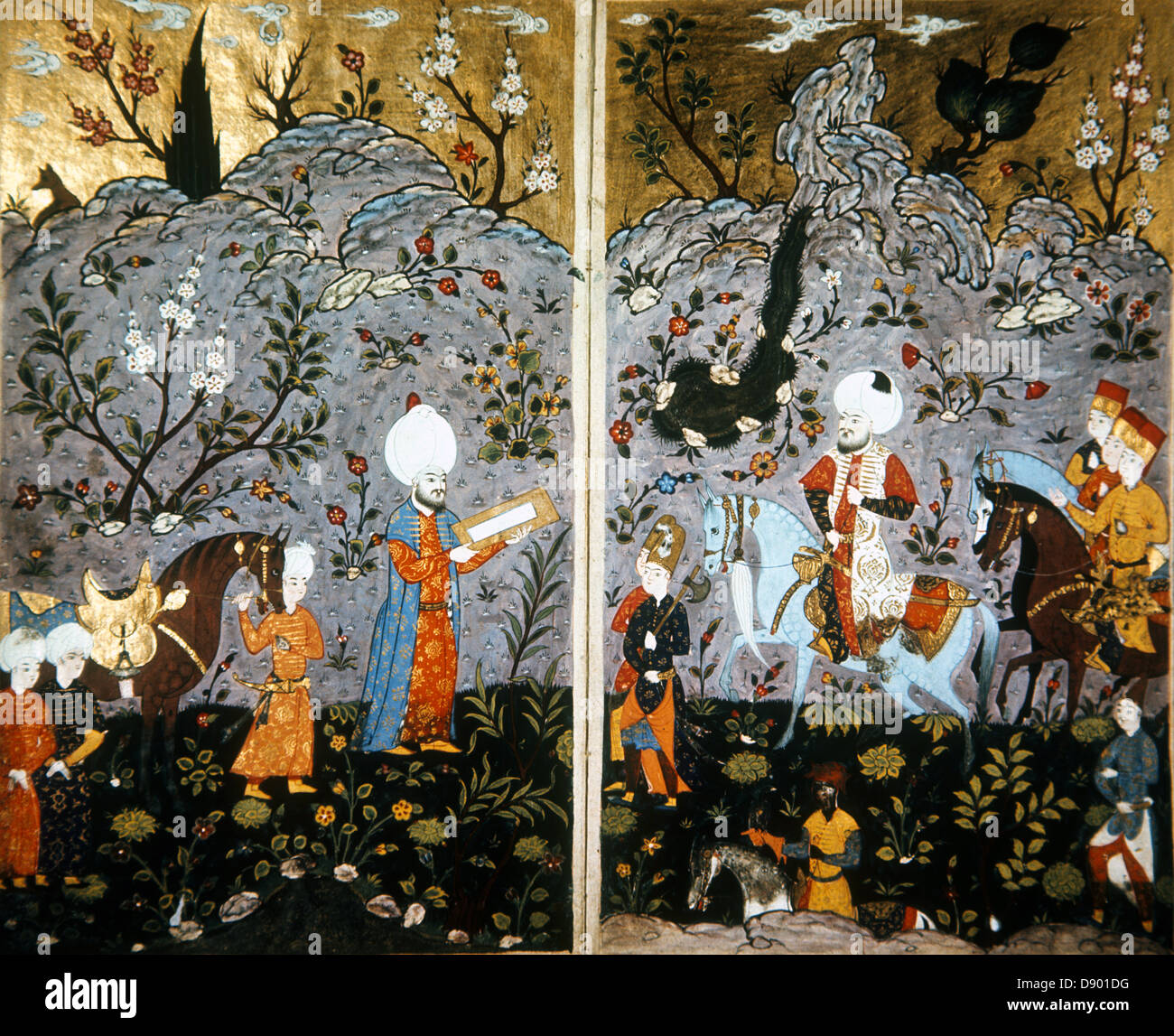 Persian miniature hunting hi-res stock photography and images - Alamy