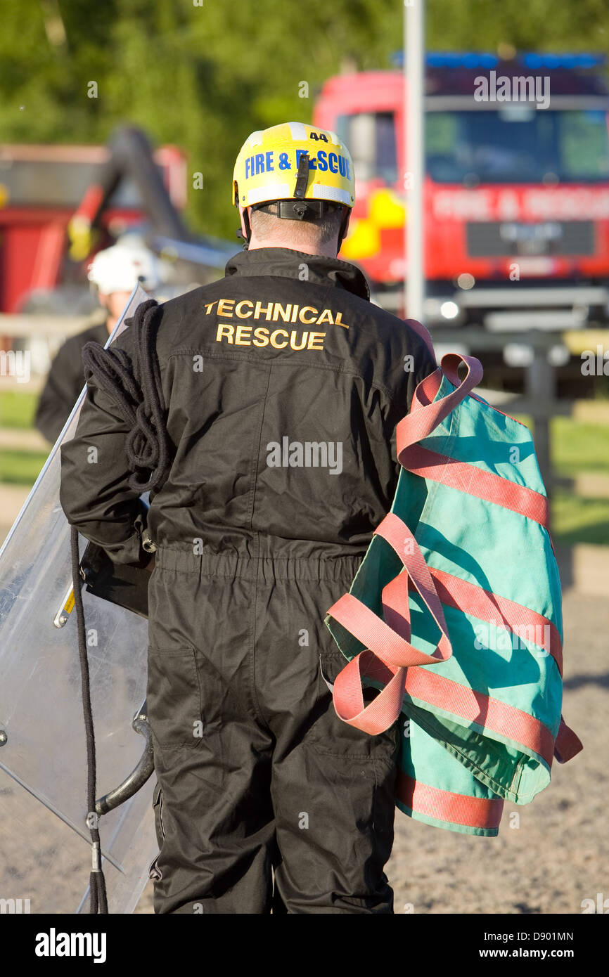 Humberside Fire and Rescue Service during a training exercise to rescue ...