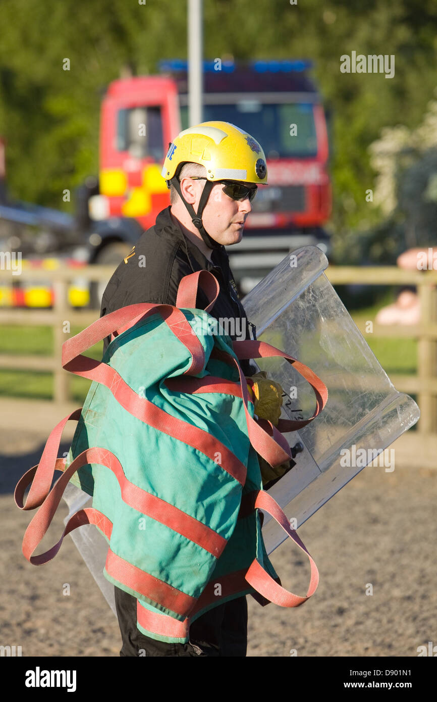 Humberside Fire and Rescue Service during a training exercise to rescue ...
