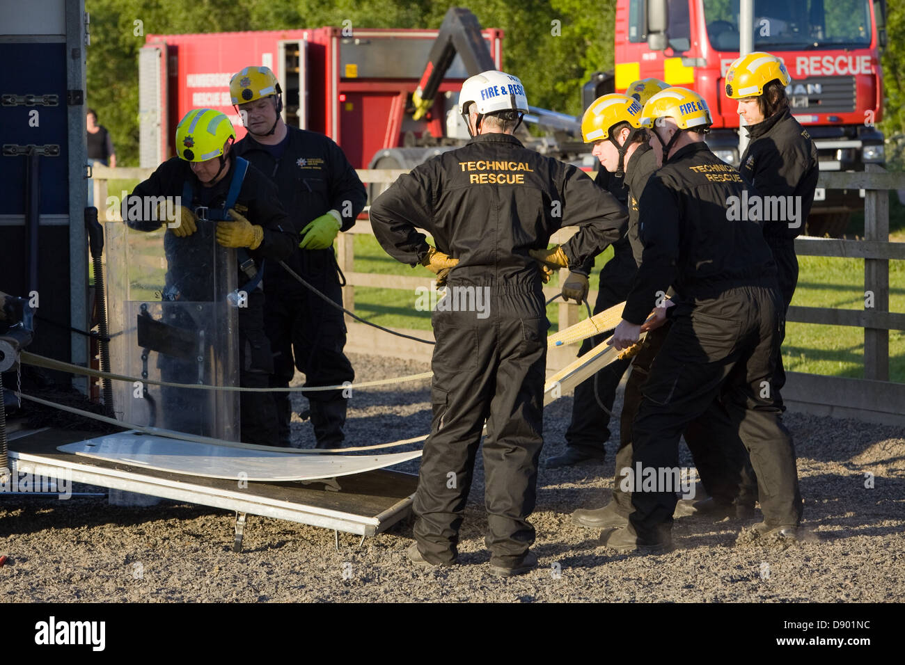 Humberside Fire and Rescue Service during a training exercise to rescue ...