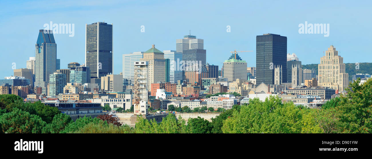 Montreal day view panorama from Mont Royal with city skyline Stock ...