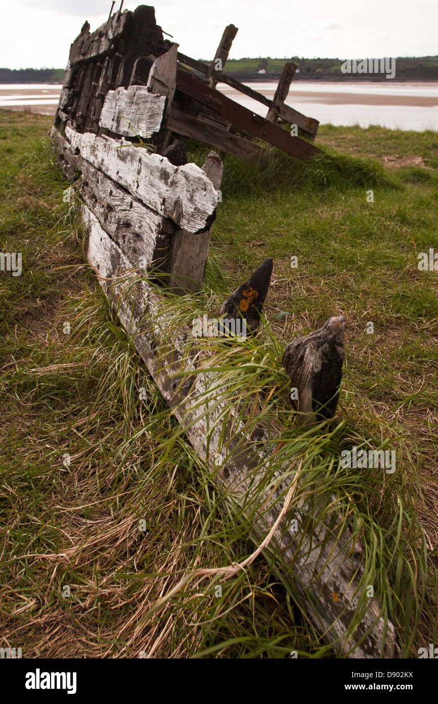 Wreck of a Purton hulk on the ships graveyard on the banks of the River ...