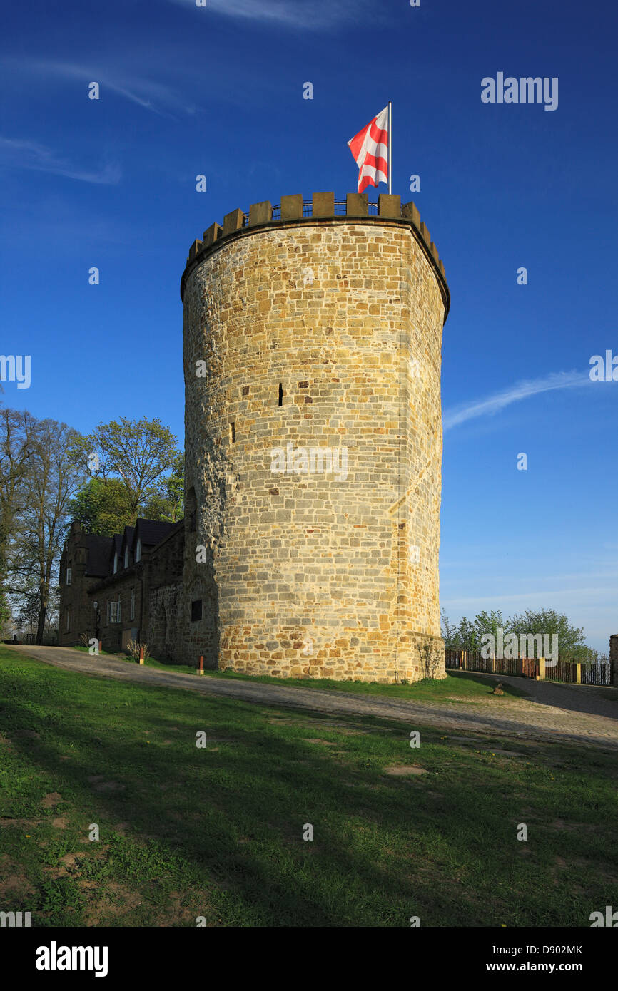 Bergfried der Burg Ravensberg in Borgholzhausen, Teutoburger Wald ...