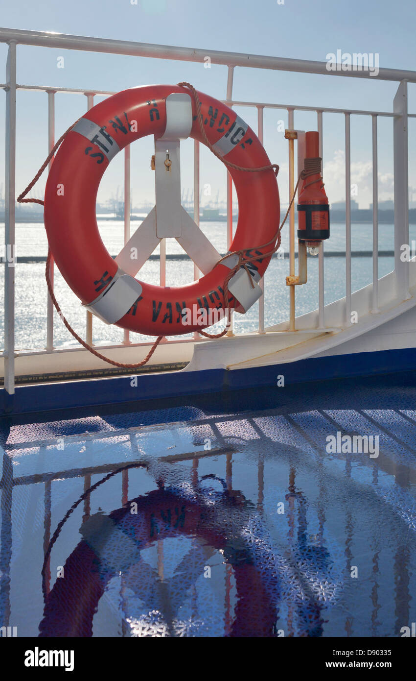 Life ring on a ferry service Stock Photo - Alamy