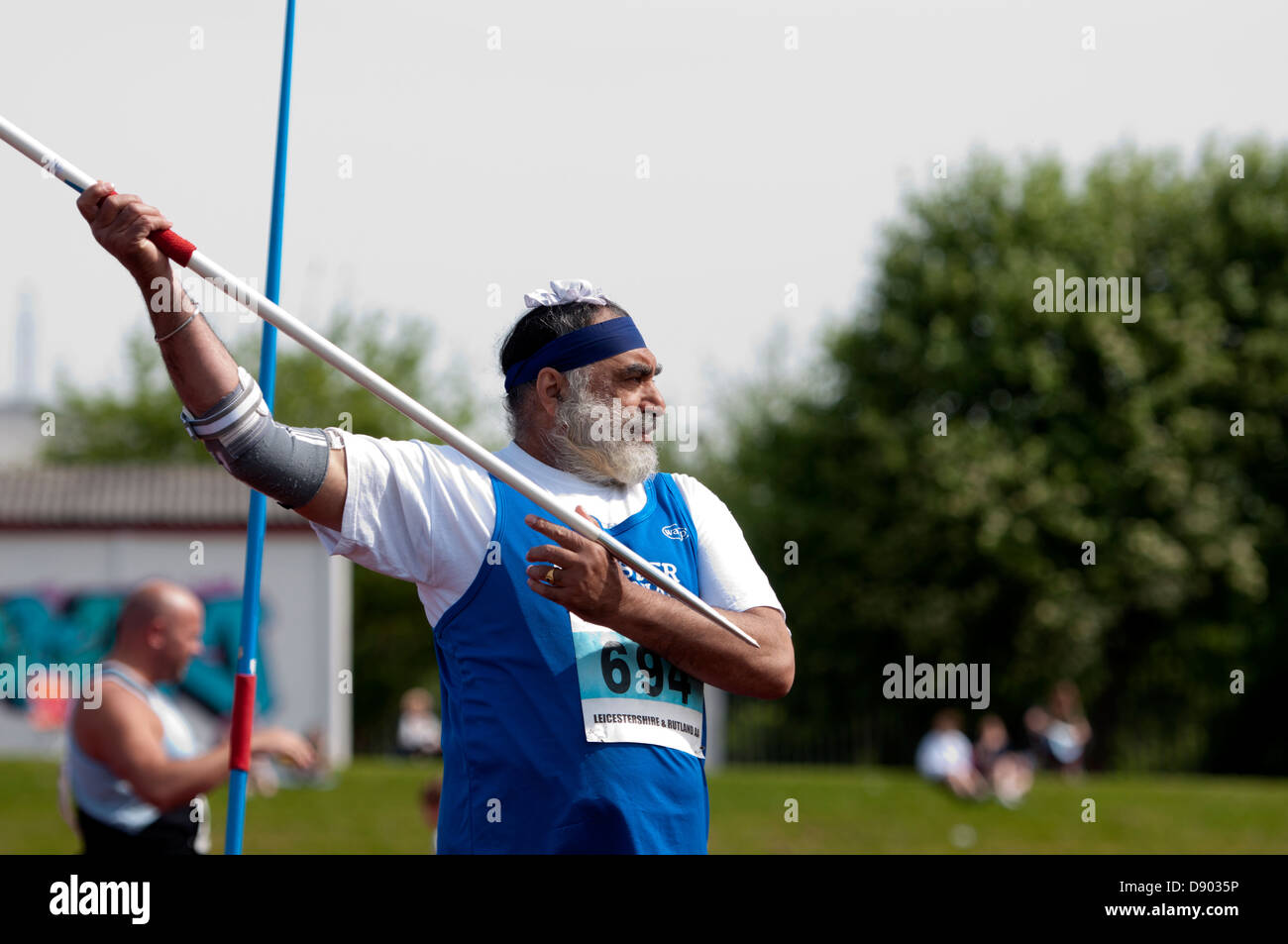 Male javelin thrower hi-res stock photography and images - Alamy