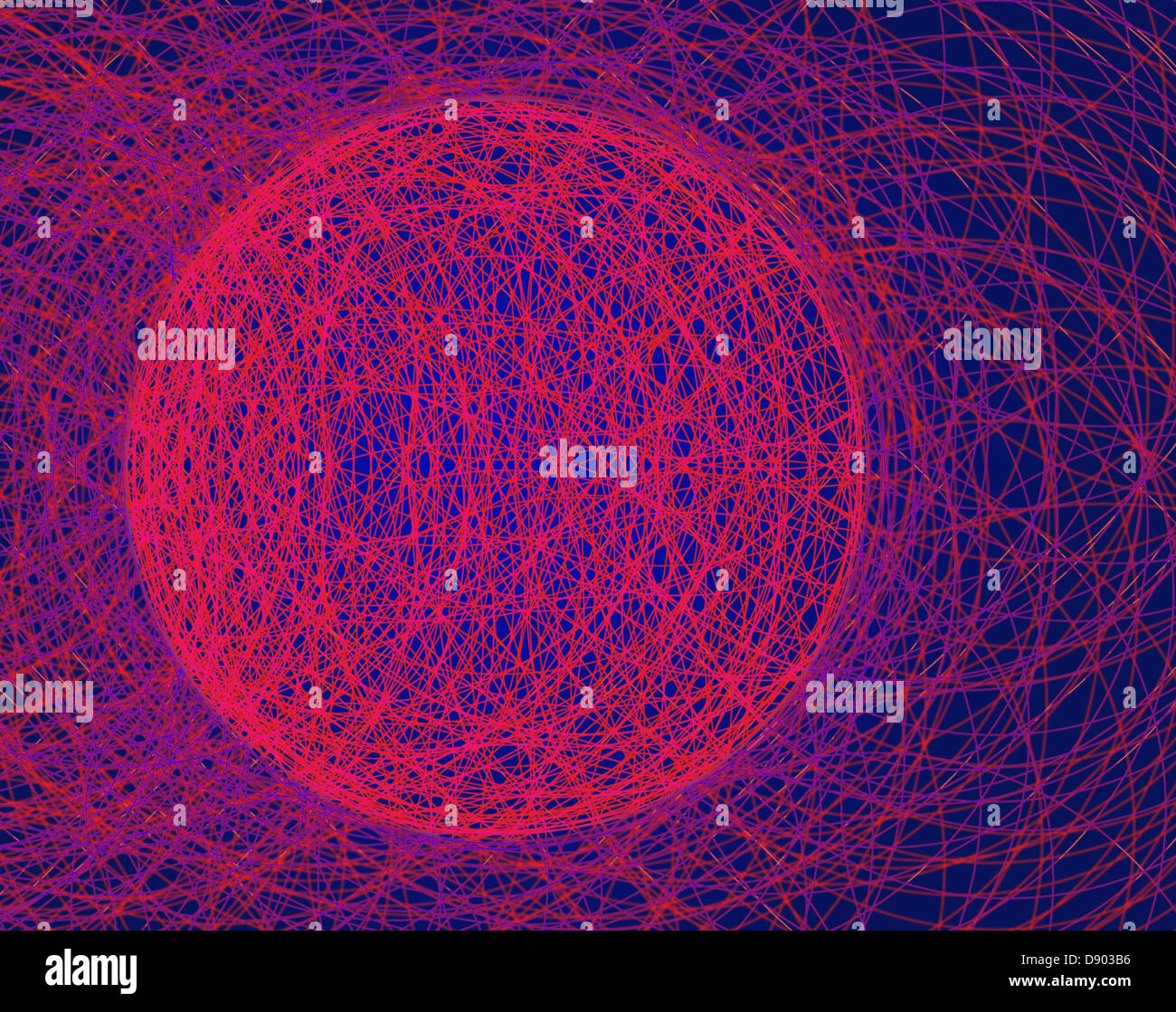 Glowing red ball planet orb with amazing red force fields around it on ...