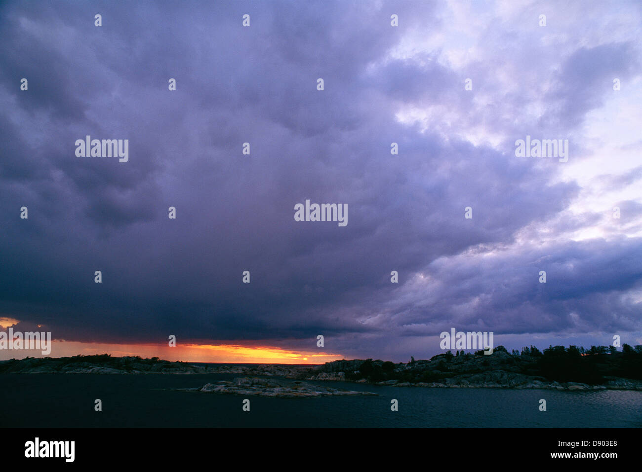 Storm clouds in the archipelago of Stockholm, Sweden Stock Photo - Alamy