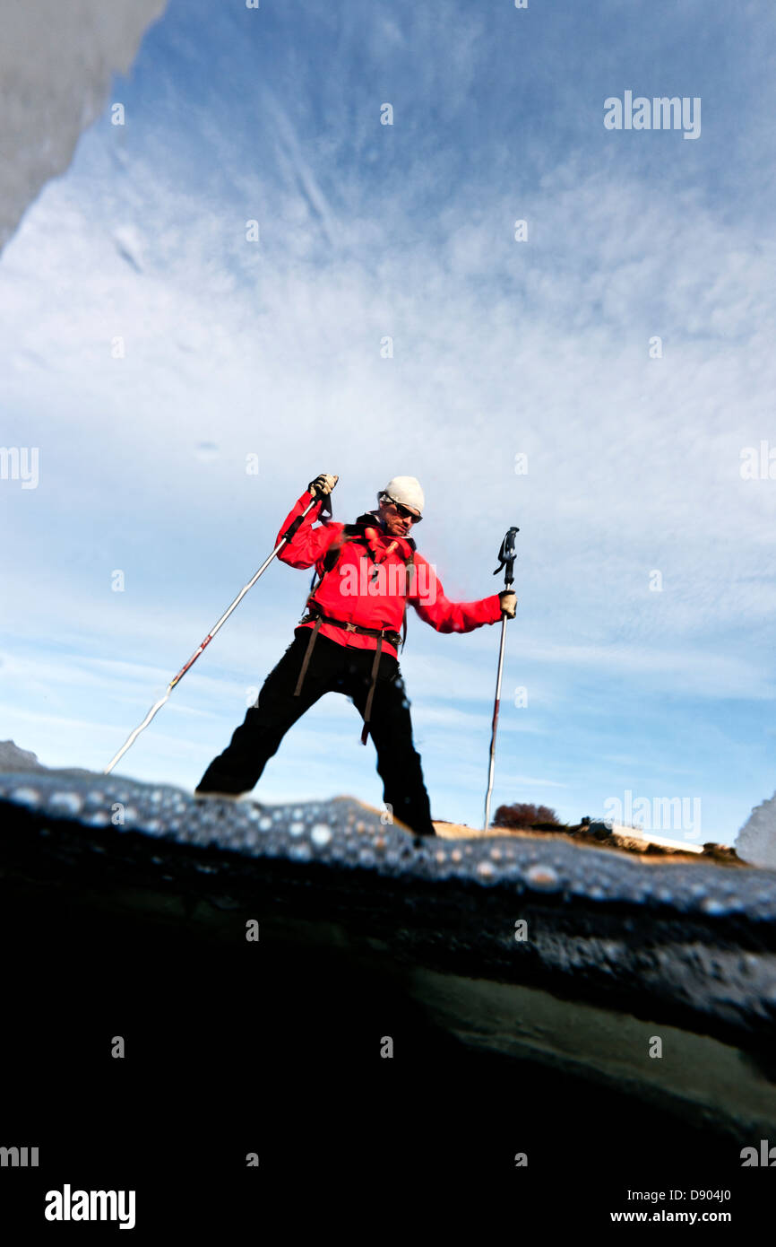 Man ice skating low angle view hi-res stock photography and images - Alamy