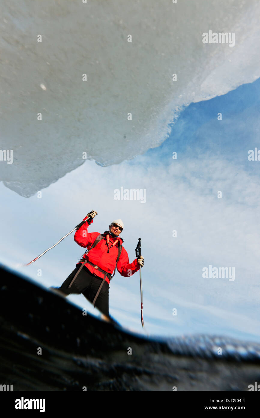 Man ice skating low angle view hi-res stock photography and images - Alamy