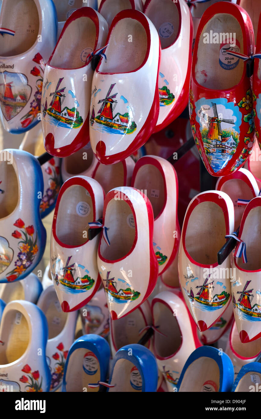 Netherlands. Marken wooden painted clogs Stock Photo - Alamy