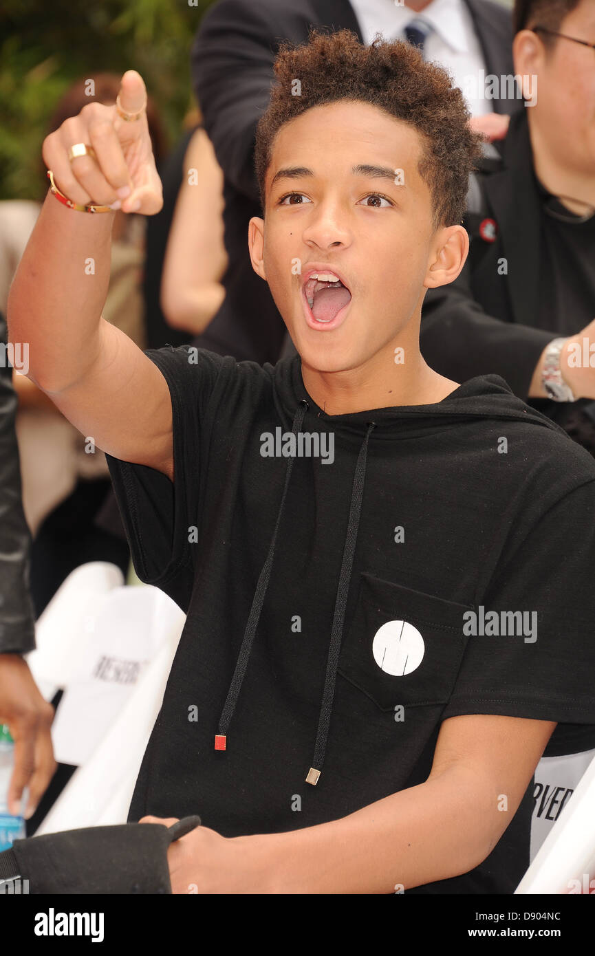 JADEN SMITH US film actor in June 2013. Photo Jeffrey Mayer Stock Photo ...