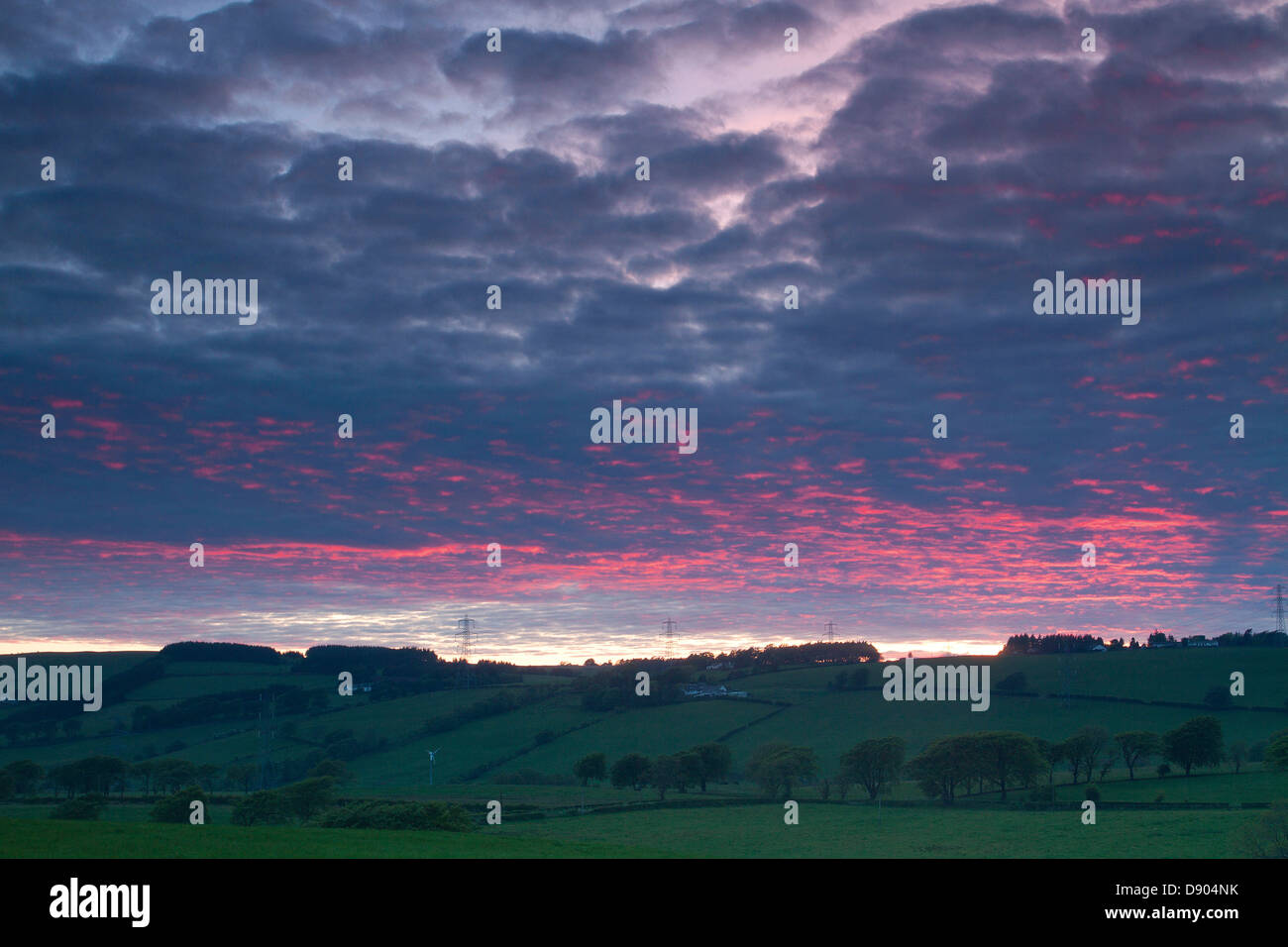 Sunset over Neilston, East Renfrewshire Stock Photo - Alamy