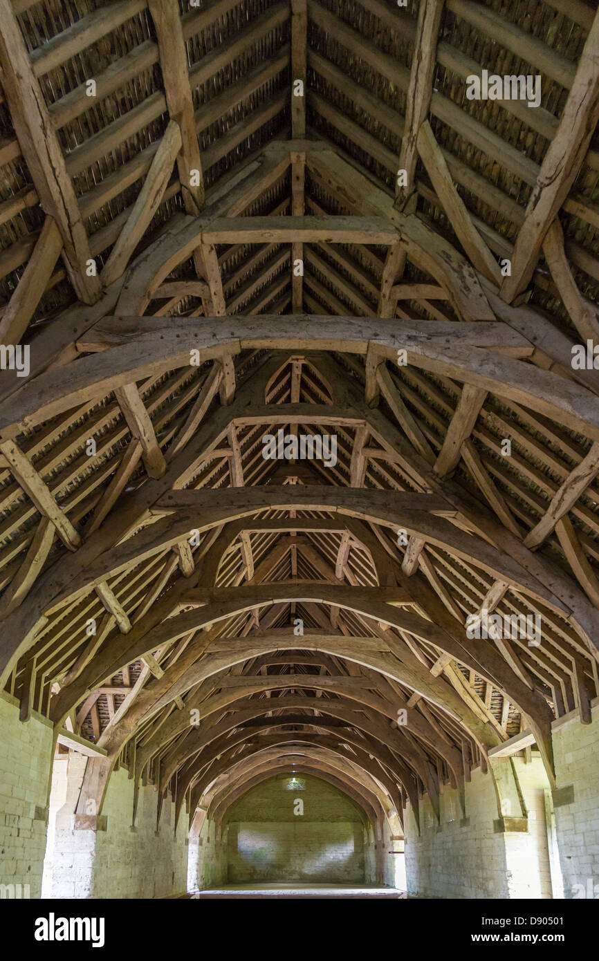 England Wiltshire, Bradford-on-Avon, Tithe Barn interior Stock Photo ...