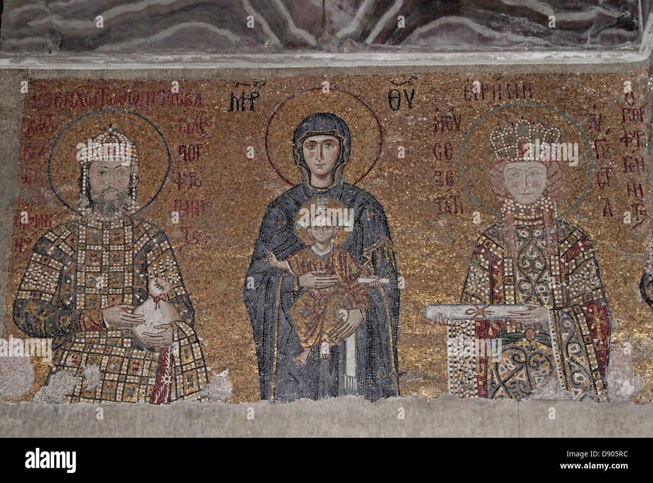 MOSAIC OF VIRGIN MARY EMPEROR JOHN II & EMPRESS IRENE HAGIA SOPHIA ISTANBUL TURKEY 10 November ...