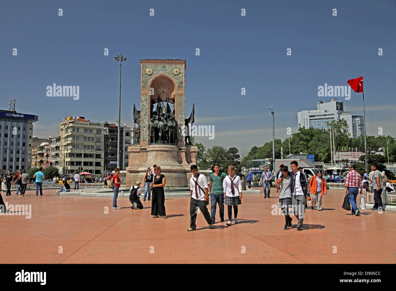 REPUBLIC MONUMENT TAKSIM SQUARE ISTANBUL & TURKEY 22 May 2012 Stock ...