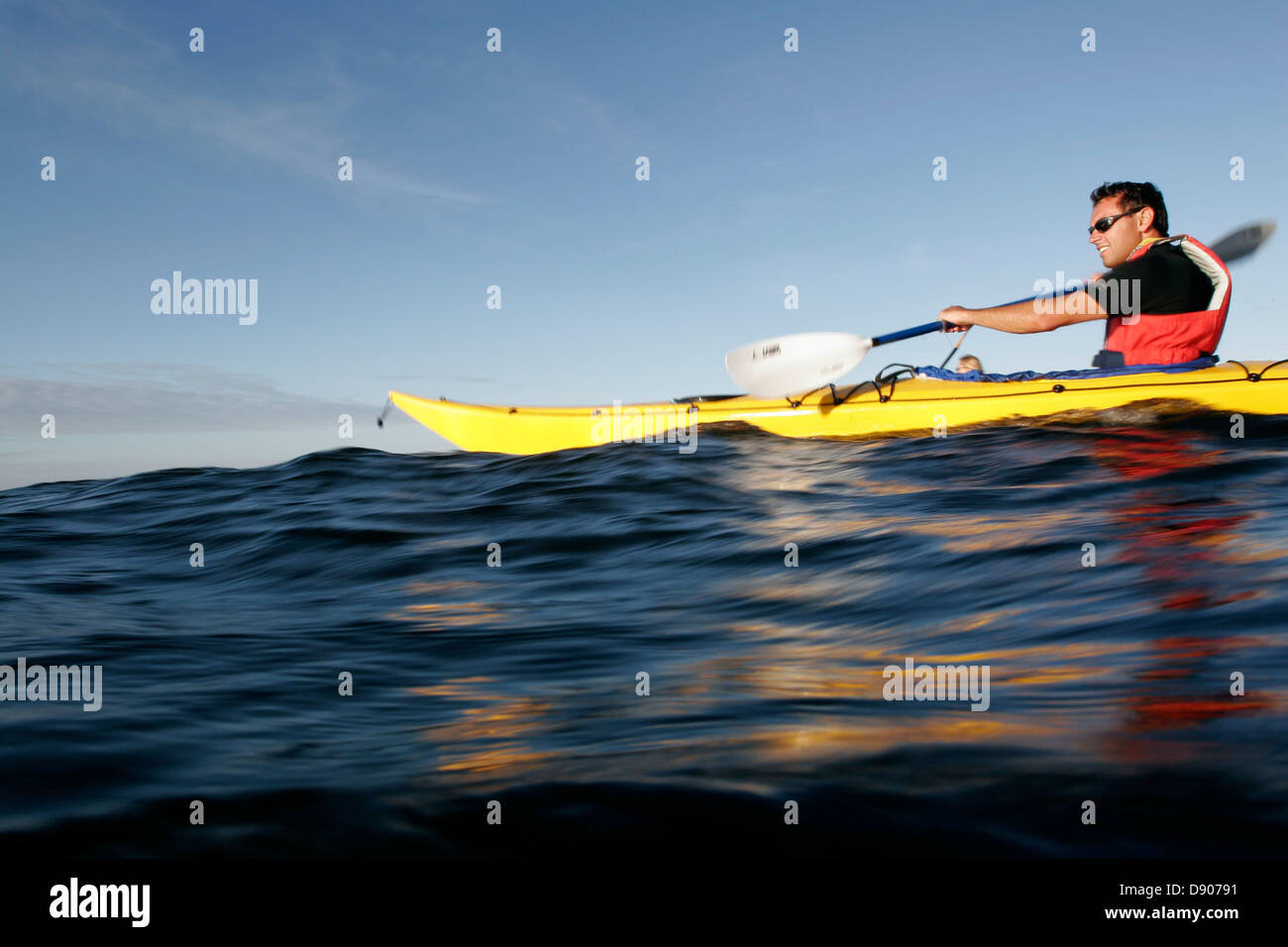 A man in a kayak Stock Photo - Alamy