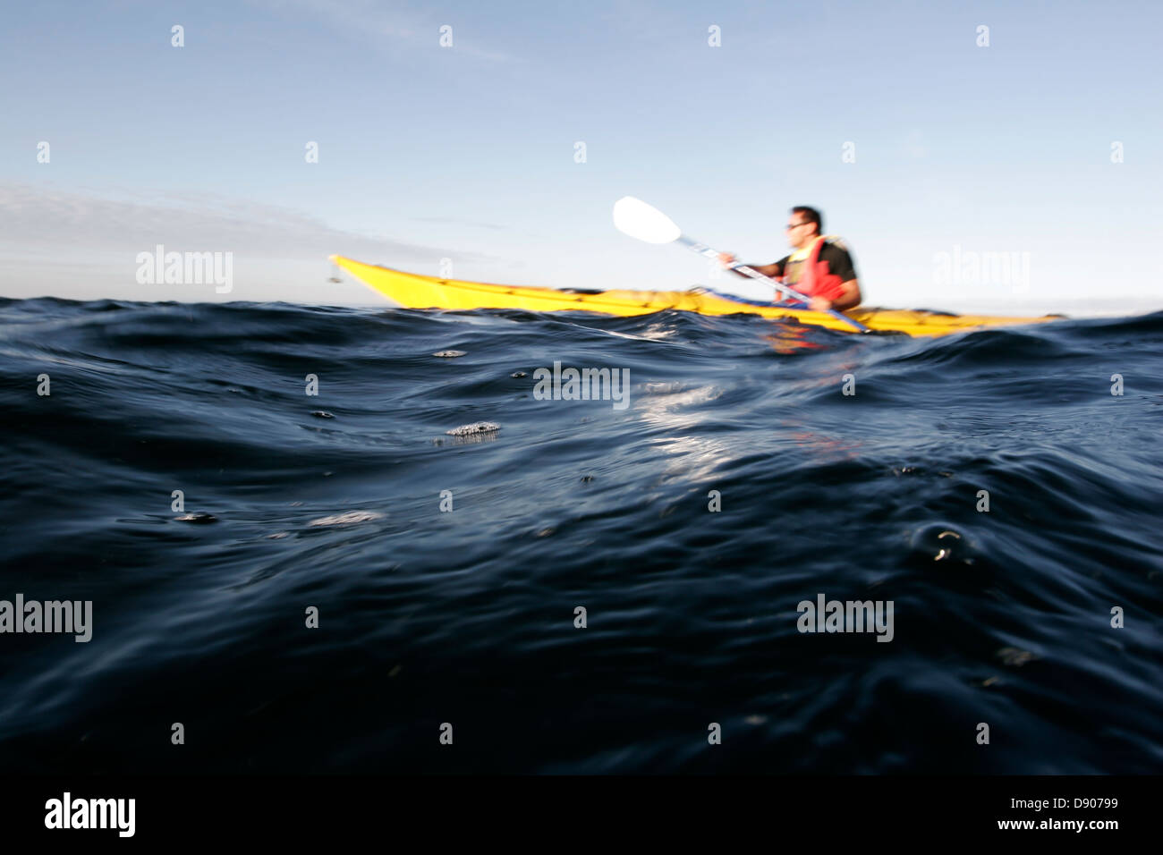 A man in a kayak Stock Photo - Alamy