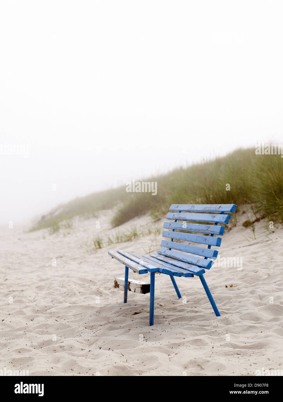 A bench on the beach Stock Photo - Alamy