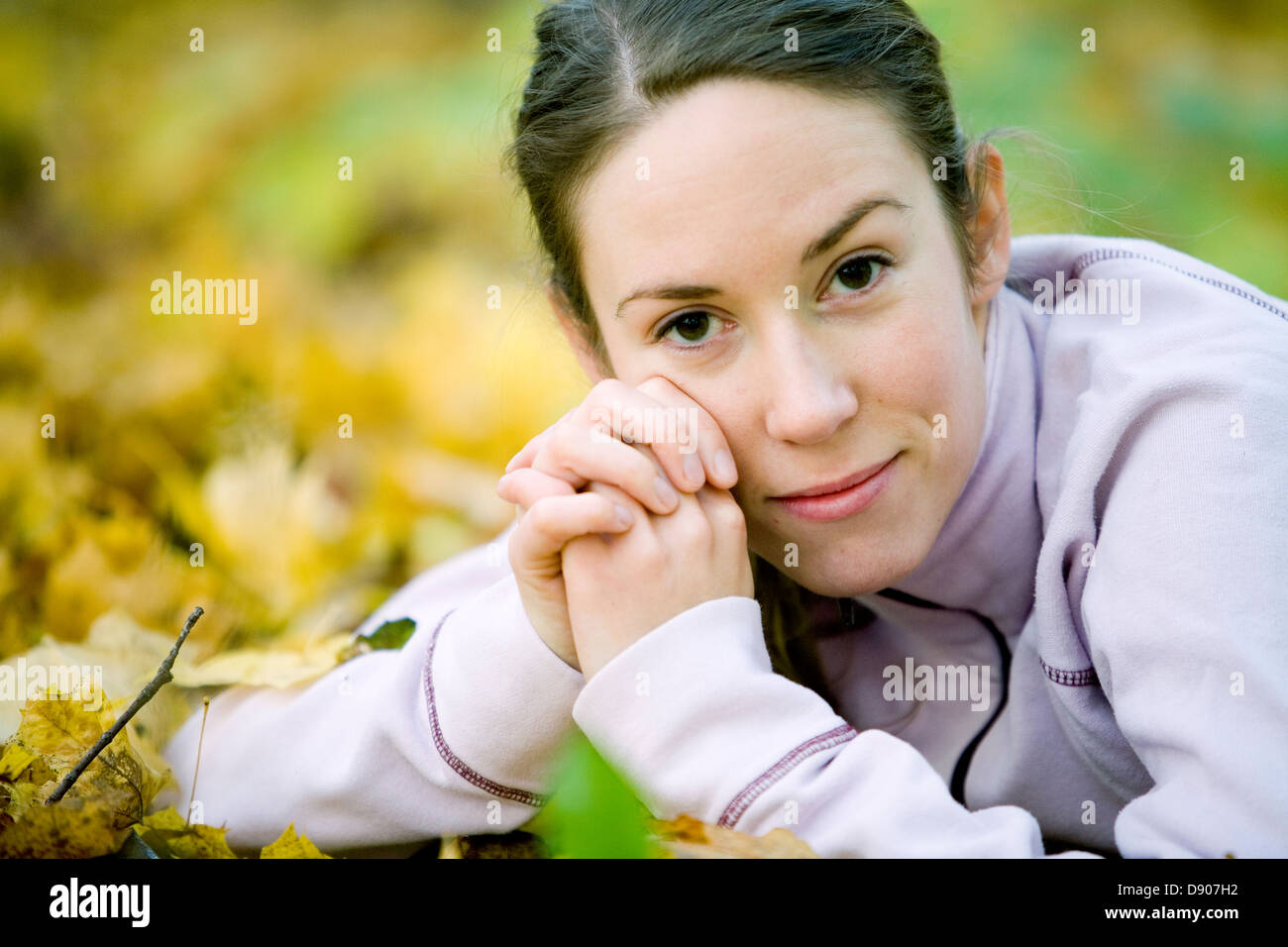 Portrait of a smiling woman Stock Photo - Alamy