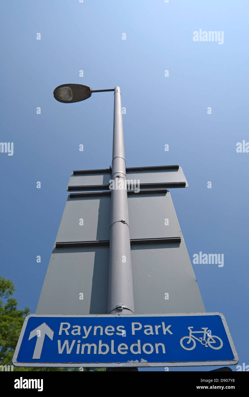 london cycle network sign in motspur park, southwest london, england ...