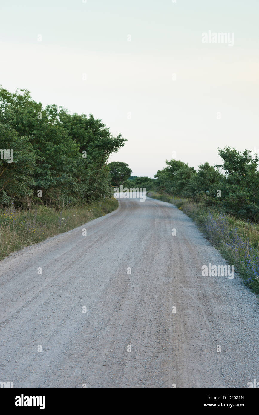 View of graveled road Stock Photo - Alamy