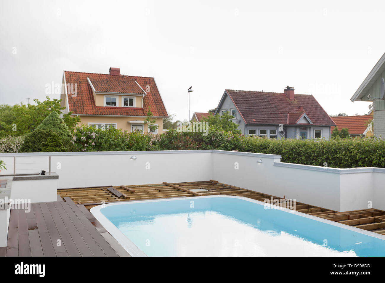 Swimming pool under construction Stock Photo - Alamy