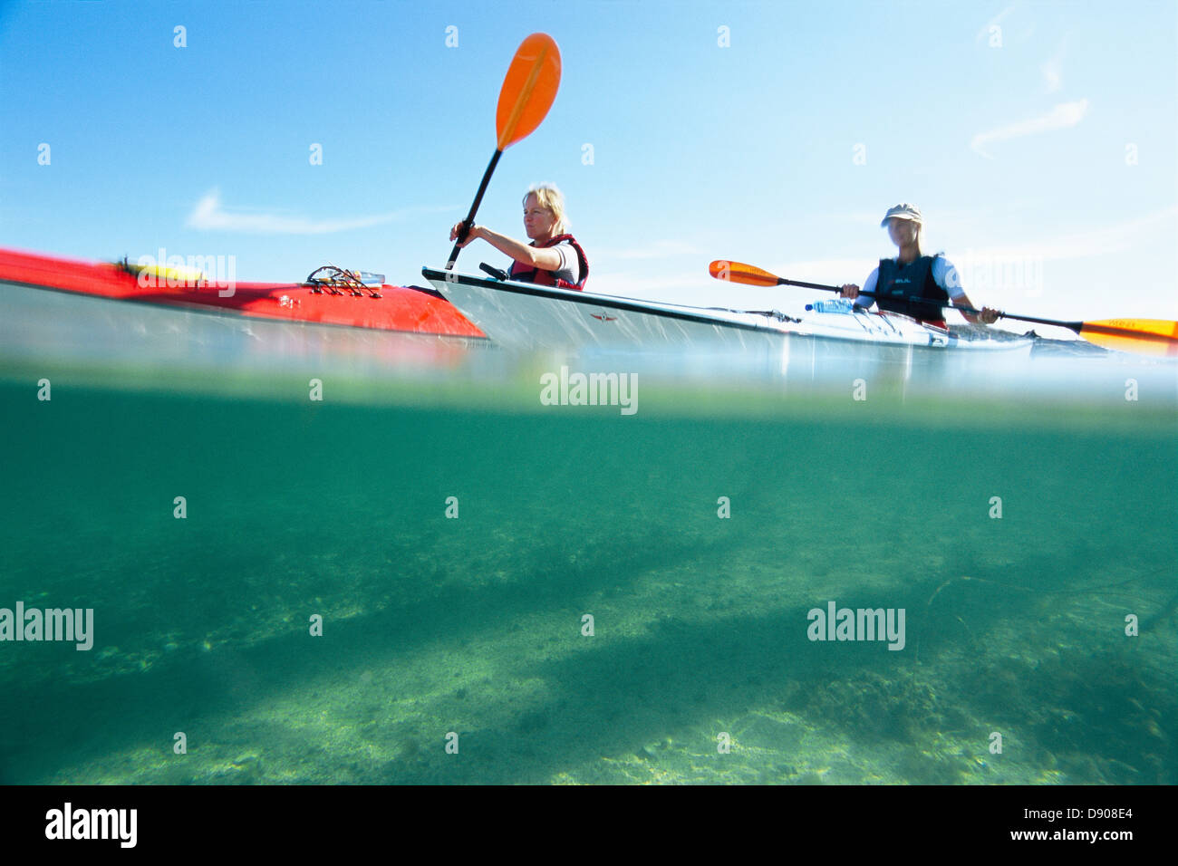 Two people canoeing, Sweden Stock Photo - Alamy