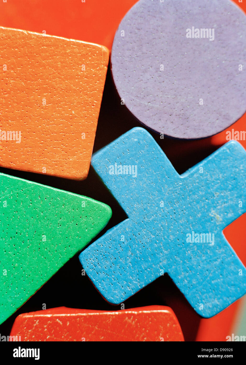 Blocks in bright colours, close-up Stock Photo - Alamy