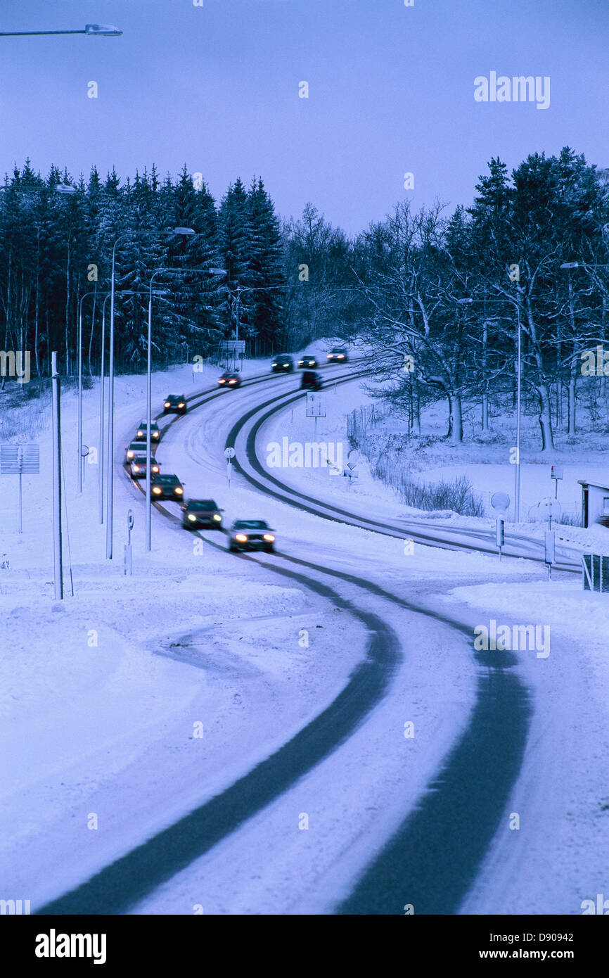 Traffic on highway, Sweden Stock Photo - Alamy
