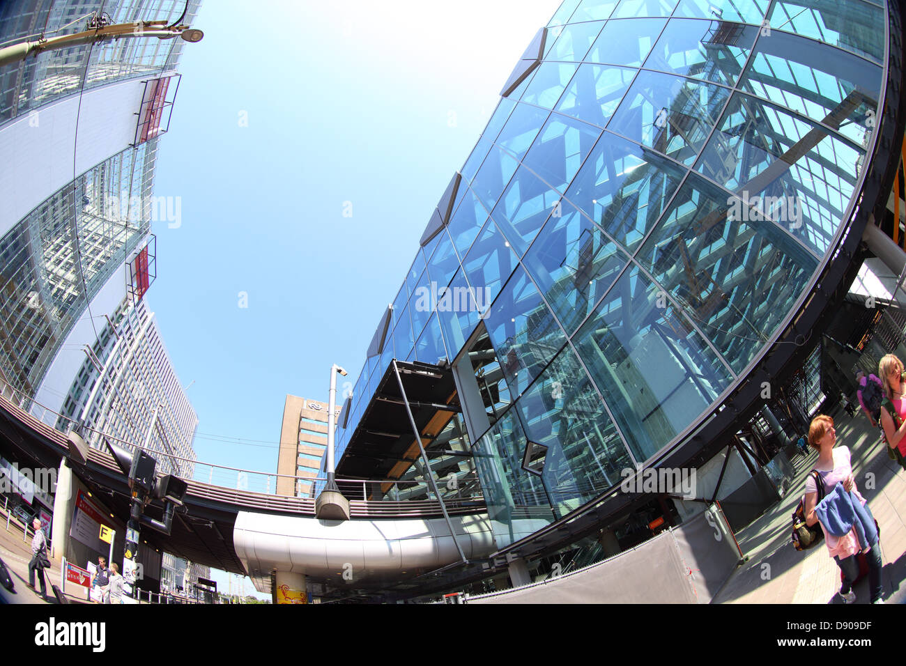 Wide angle fisheye shot in the city center of The Hague, The ...