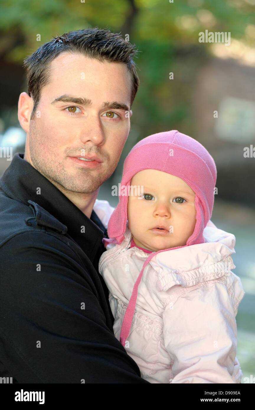 Father with his baby daughter, Sweden Stock Photo - Alamy