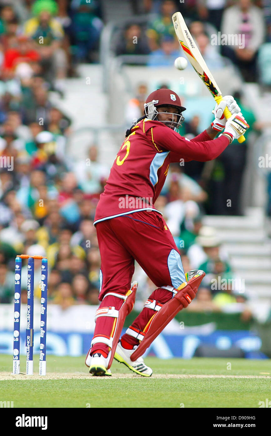 London, UK. 7th June 2013. West Indies Chris Gayle batting during the ...