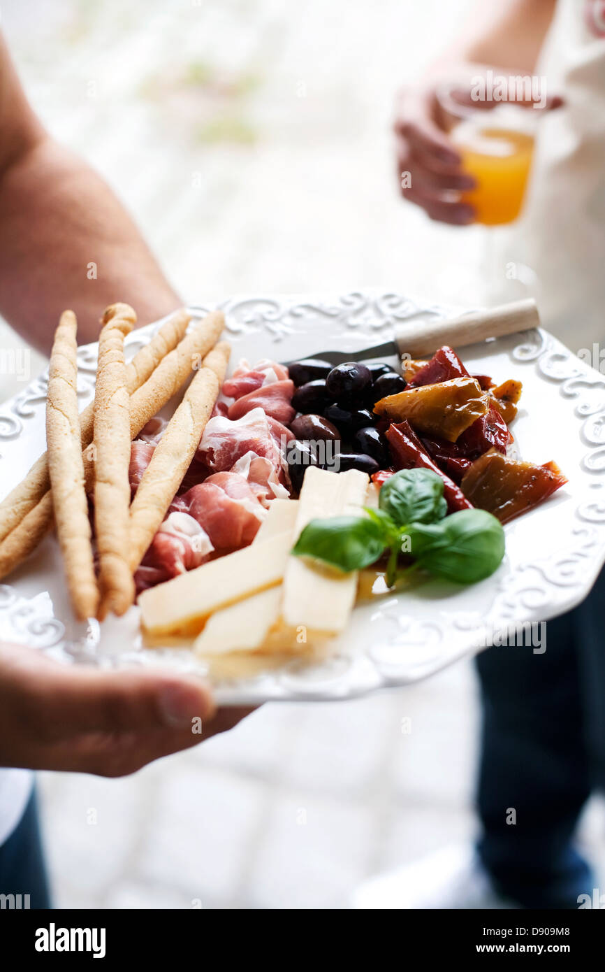 A plate full of snacks Stock Photo - Alamy