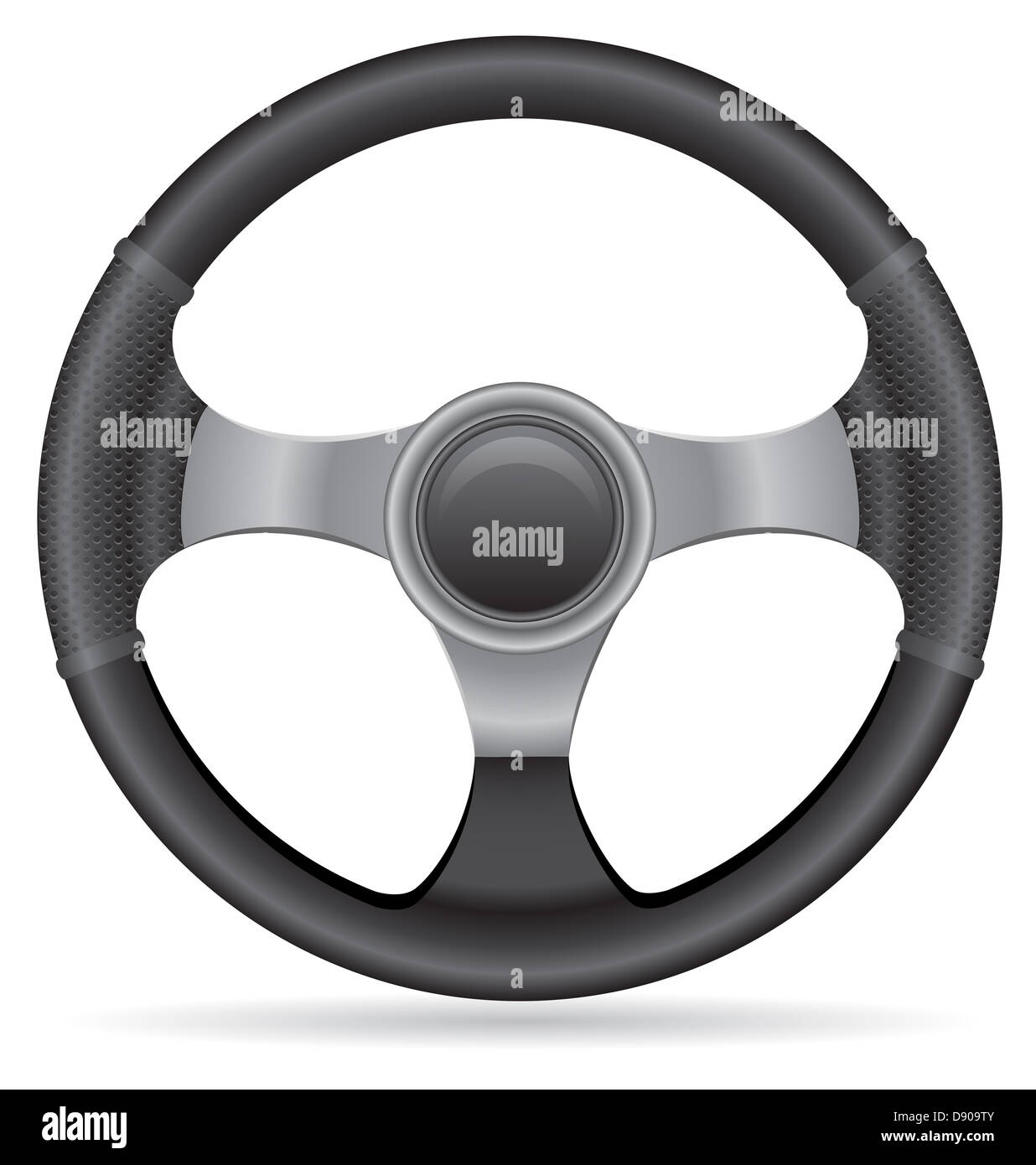 car steering wheel illustration isolated on white background Stock ...