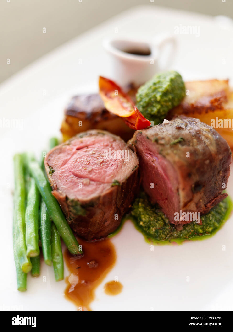Fillet of beef on a plate, Sweden Stock Photo - Alamy