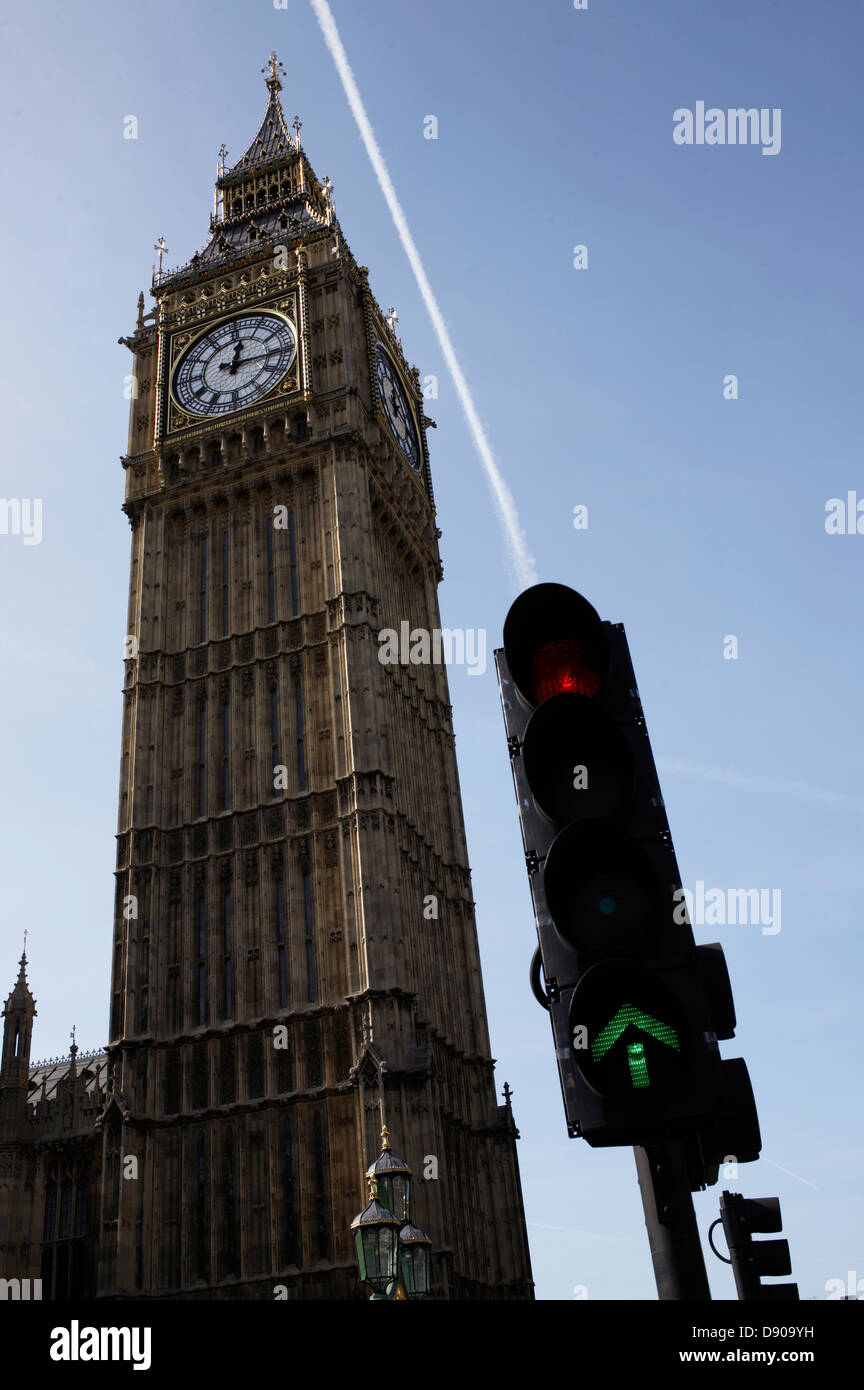 Big Ben against blue sky Stock Photo - Alamy