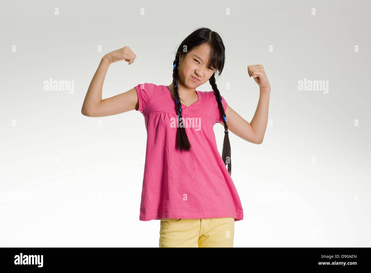 Girl making gestures Stock Photo - Alamy